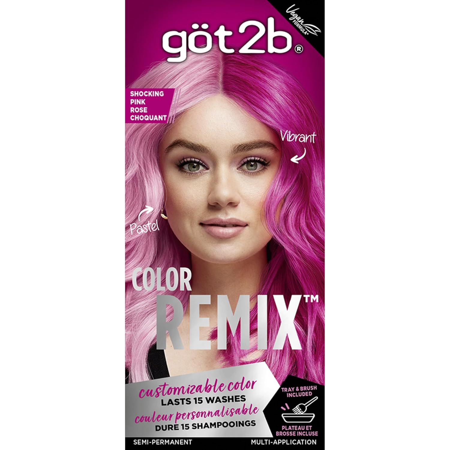 Amazon.com : Got2b Color Remix, Customizable Semi-Permanent Hair Color ...