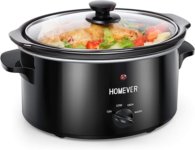 Amazon.com: Homever Slow Cooker,3.5-Quart Manual Slow Pot with Standard ...