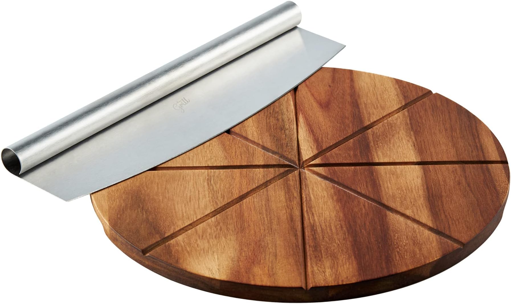 Amazon.com: Yaomiao 4 Pizza Cutter and Round Serving Board Gift Set ...