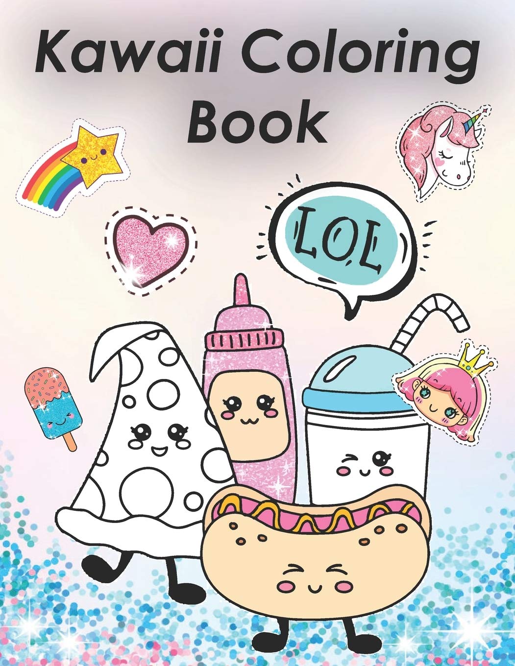 Buy kawaii coloring book: Over 40 Large Print Fun Coloring Pages For ...