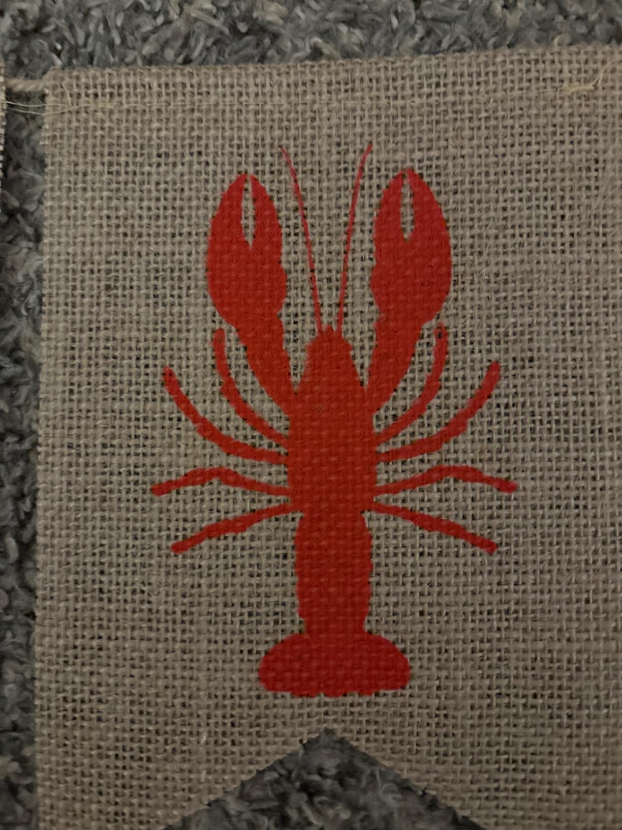 Amazon.com: FAKTEEN Burlap Crawfish Banner Red Lobster Garland Crawfish ...