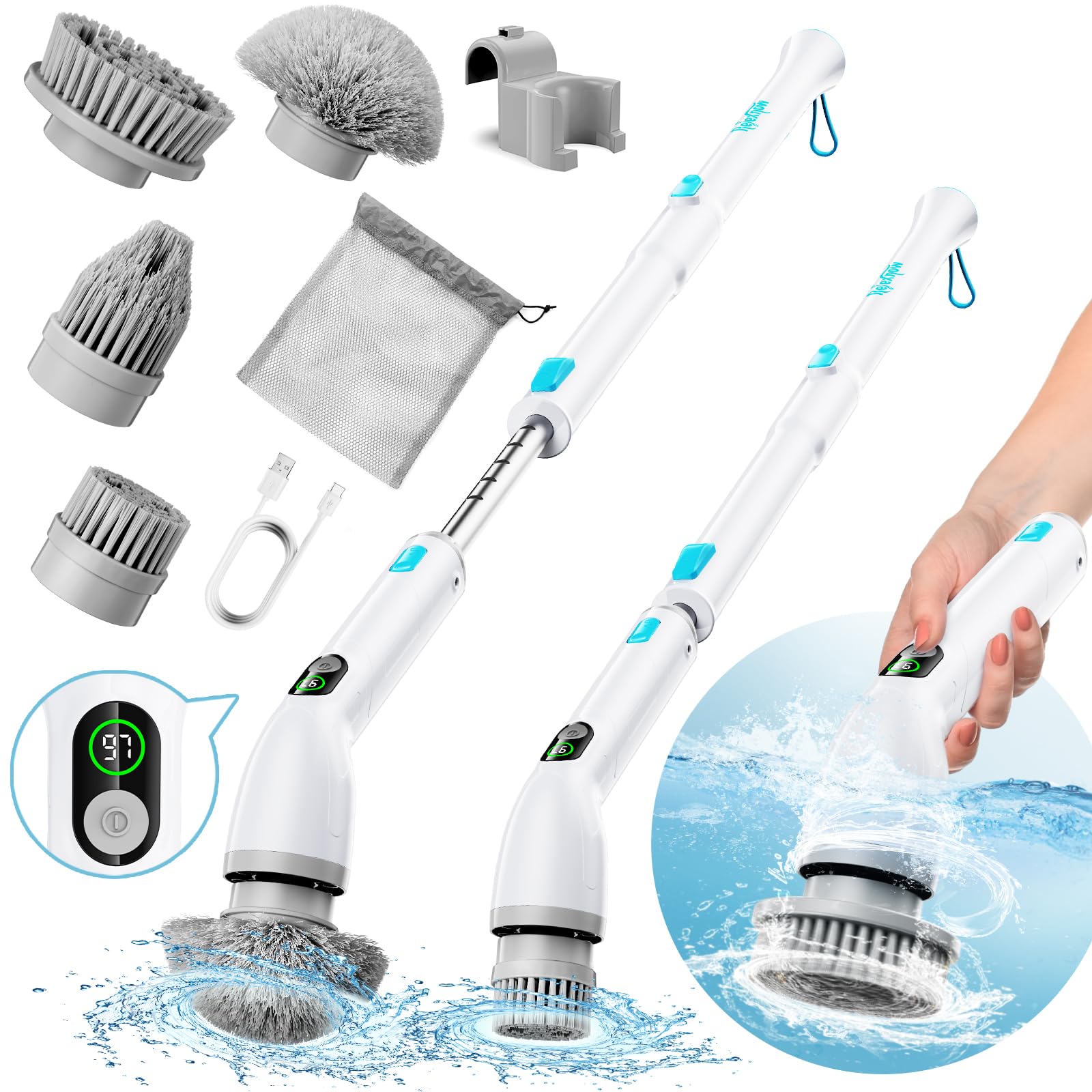 Snapklik.com : Electric Spin Scrubber, Shower Scrubber Cordless ...