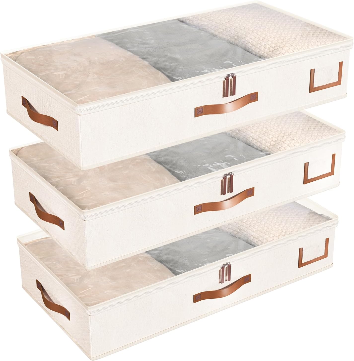 Amazon.com: Colemoly Under Bed Storage - 4 Pack Under Bed Storage ...