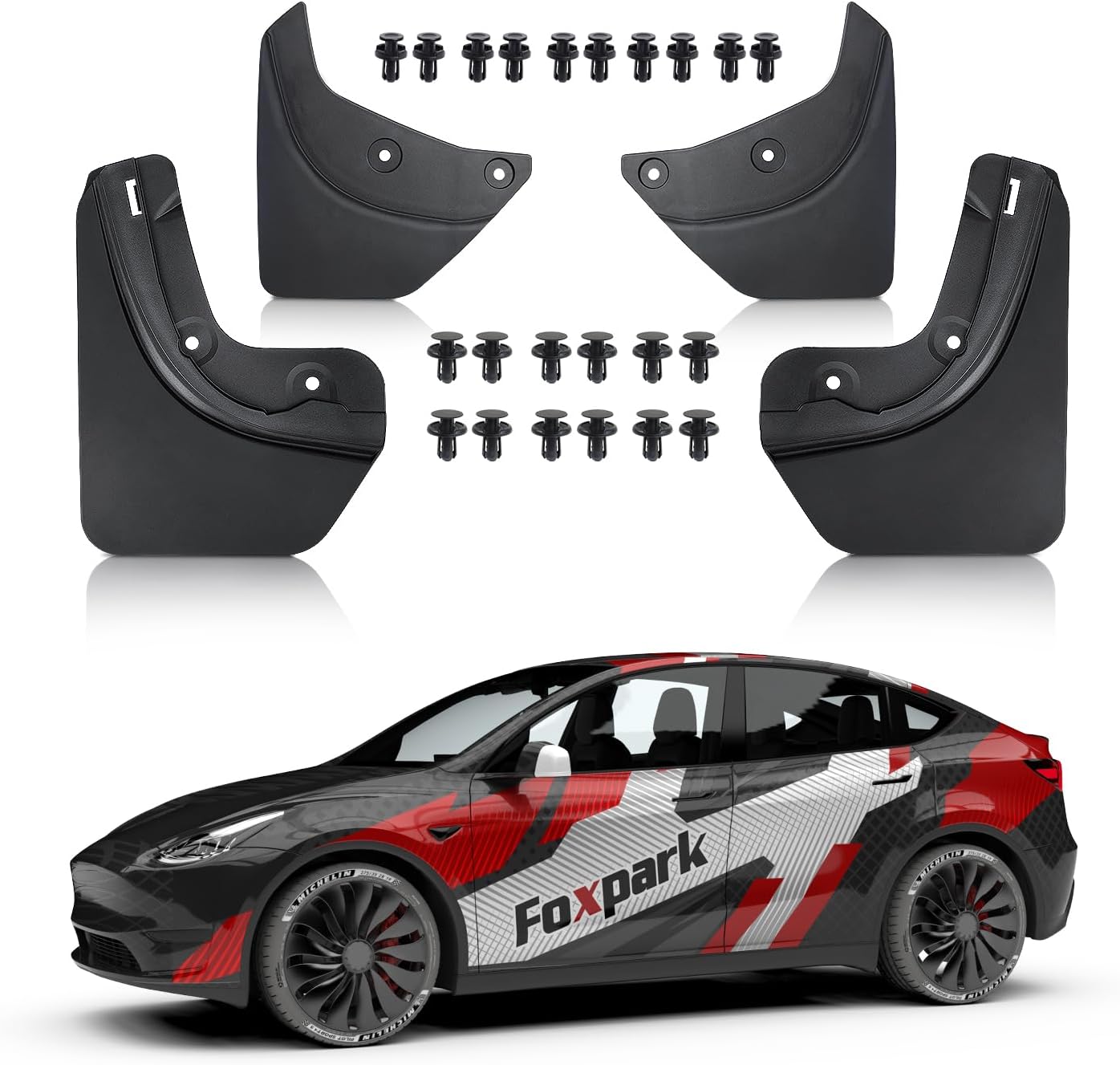 Amazon.com: 2024 Upgrade Silicone Tesla Accessories Model Y Mud Flaps ...