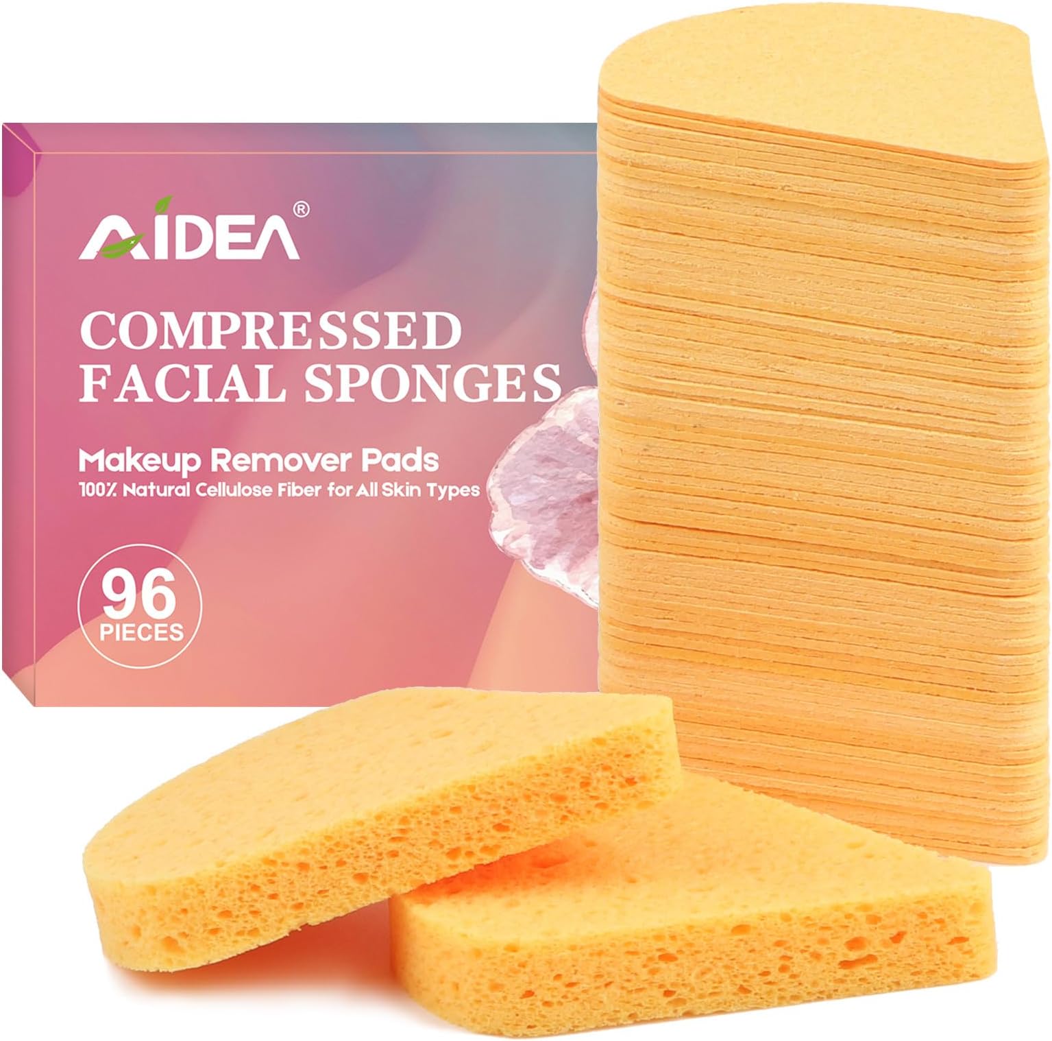Amazon.com : AIDEA Compressed Facial Sponges 100Count,100% Natural ...