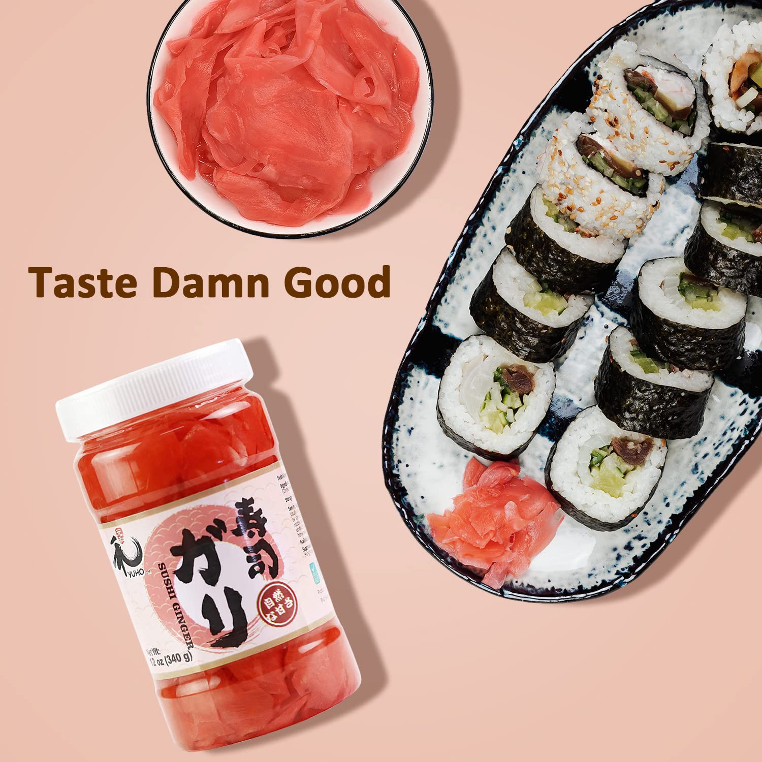 Snapklik.com : Pickled Sushi Ginger, Japanese Pink Gari Sushi Ginger ...