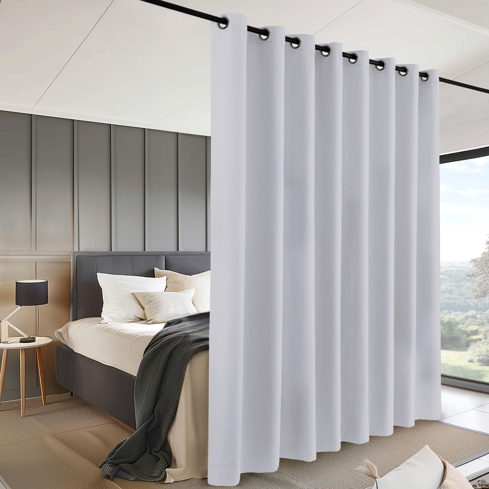 Amazon.com: INOVADAY Room Divider Curtain for Living Room, Wall Divider ...