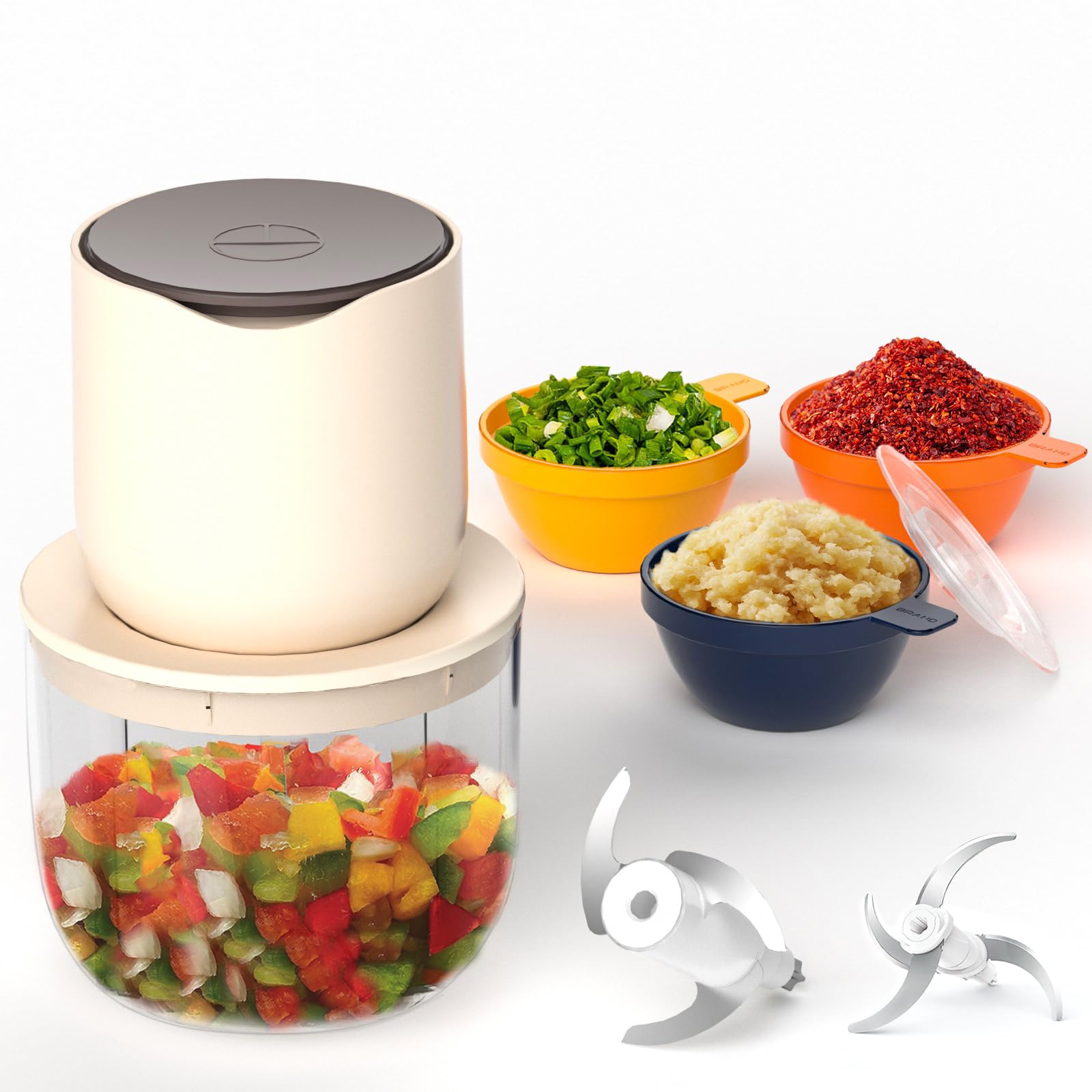 Buy Amsdifio Electric Chopper, Rechargeable Vegetable Chopper with ...