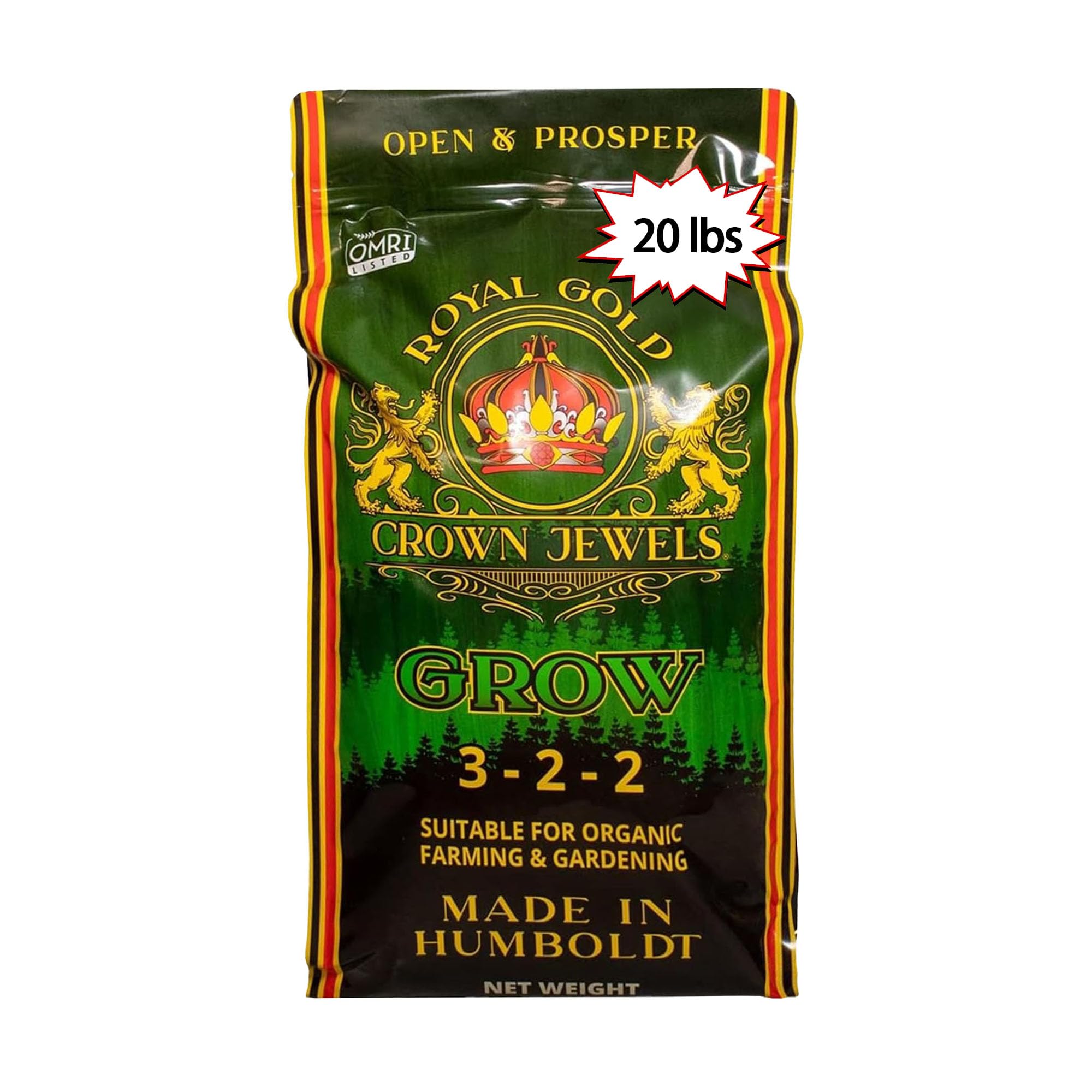 Amazon.com : Royal Gold Crown Jewels Organic Grow 3-2-2 Dry Soluble ...