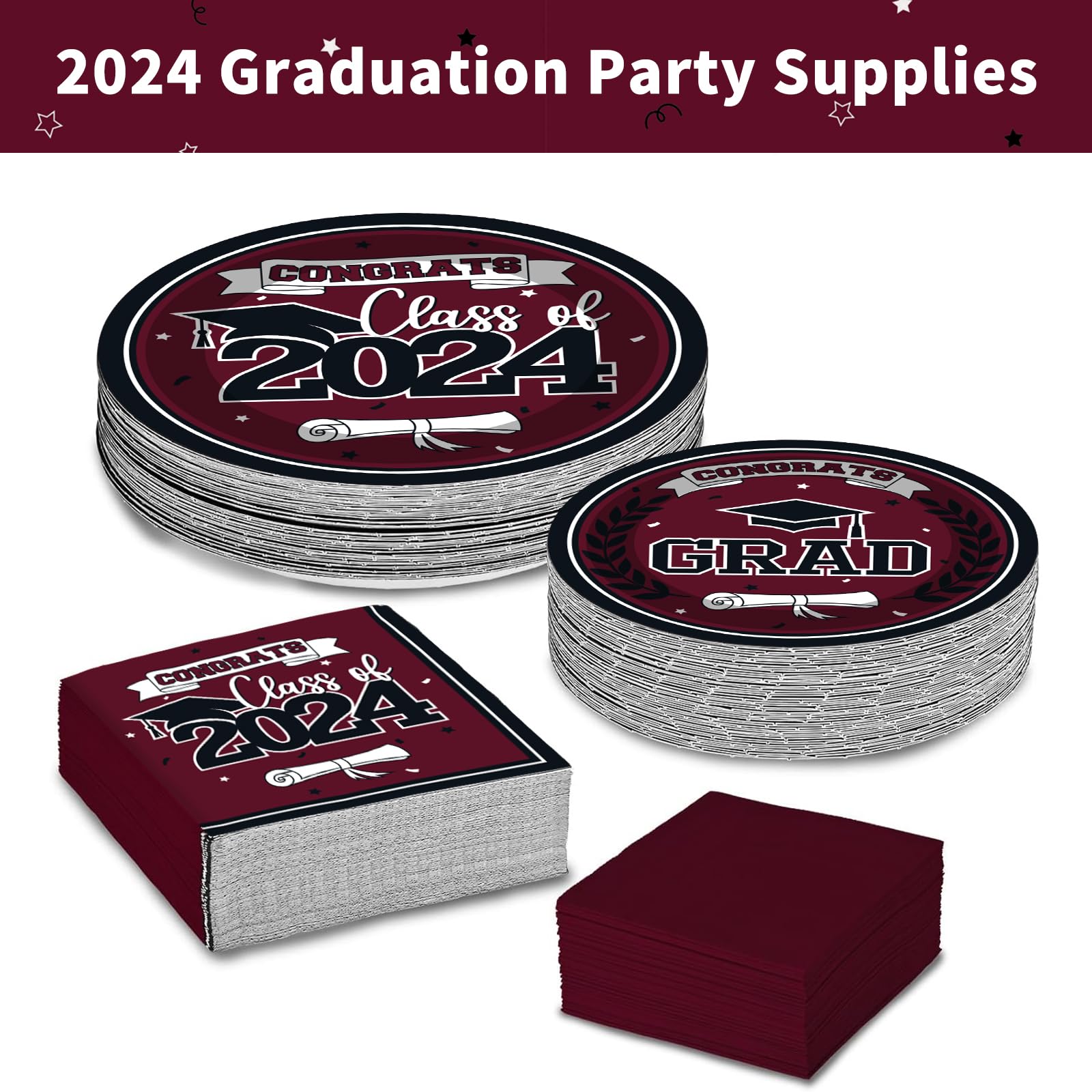 Snapklik.com : MOORAY Graduation Party Plates And Napkins 2024 ...