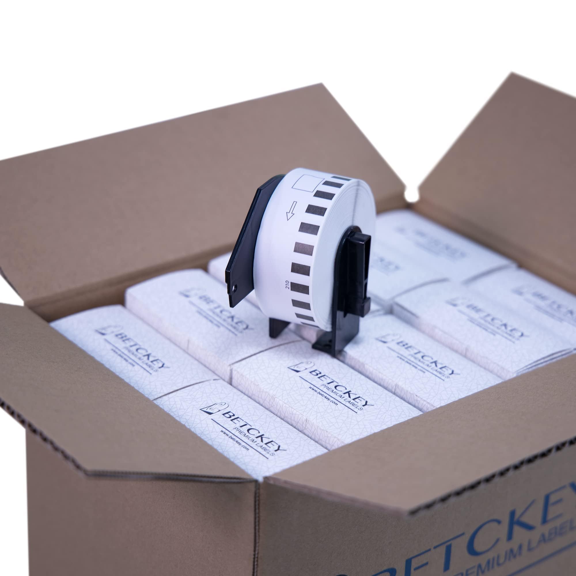 BETCKEY - 20 Rolls DK-22210 Labels, 29mm x 30.48m, 20 Continuous Length ...