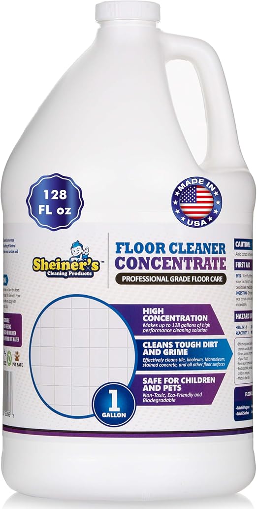 Amazon.com: Sheiner's Multipurpose Cleaner Concentrate, No-Rinse Floor ...