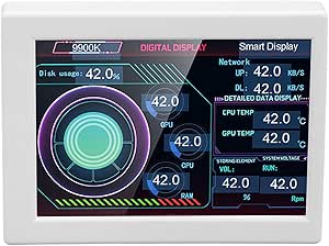 Amazon.com: GOWENIC 3.5 Inch IPS Display Computer Temp Monitor, Stepless Dimming Rotating Theme ...