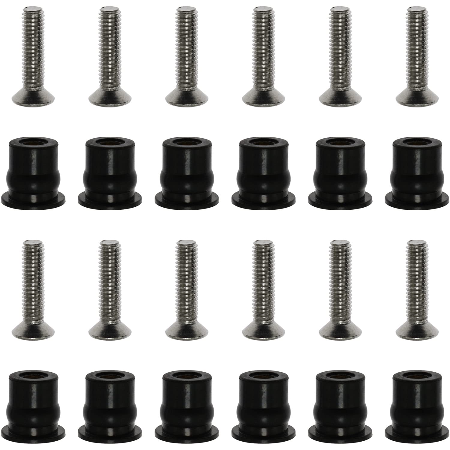 JianLing 12 Sets Neoprene Well Nut Rubber Expansion Brass Nuts with ...