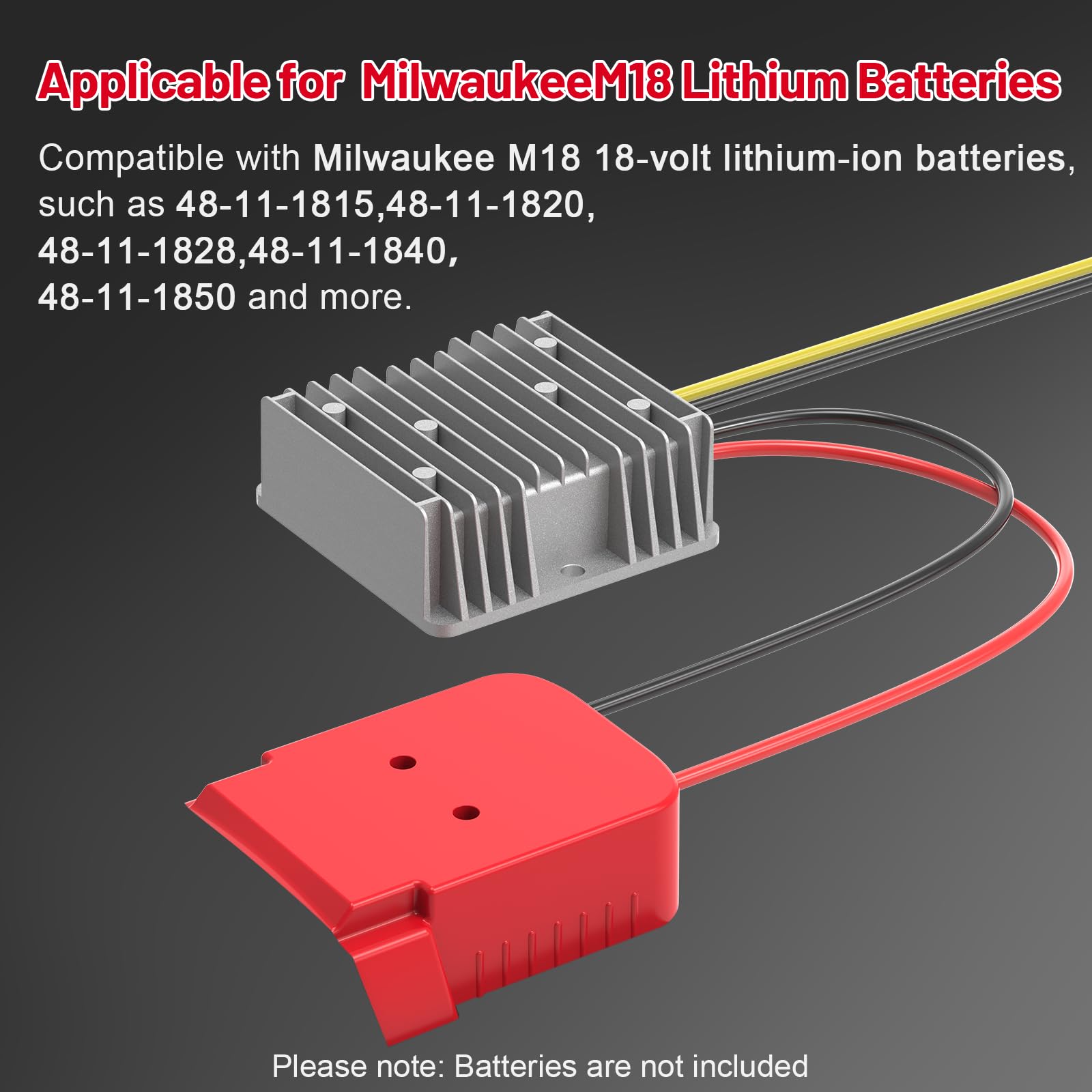 Snapklik.com : 18V To 12V Step Down Converter For Milwaukee M18 Battery ...