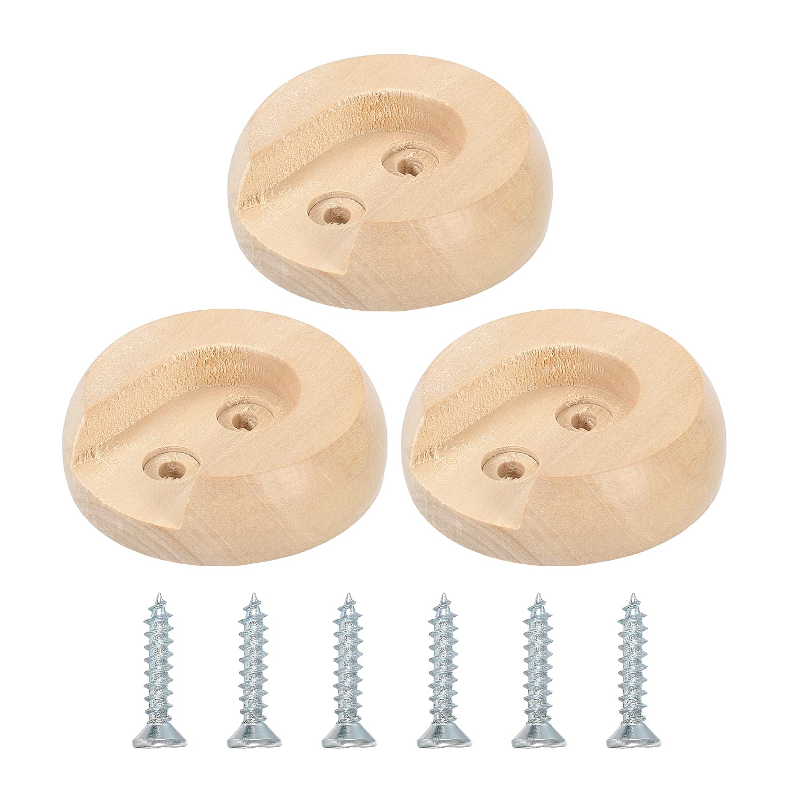Amazon.com: uxcell 12Pcs Wooden Closet Rod Holders, Wardrobe Rod ...