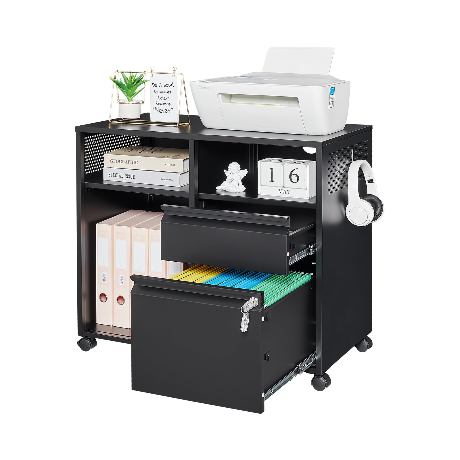 Yizosh Storage Cabinet Latitude Run® Metal Lateral Filing Cabinet ...