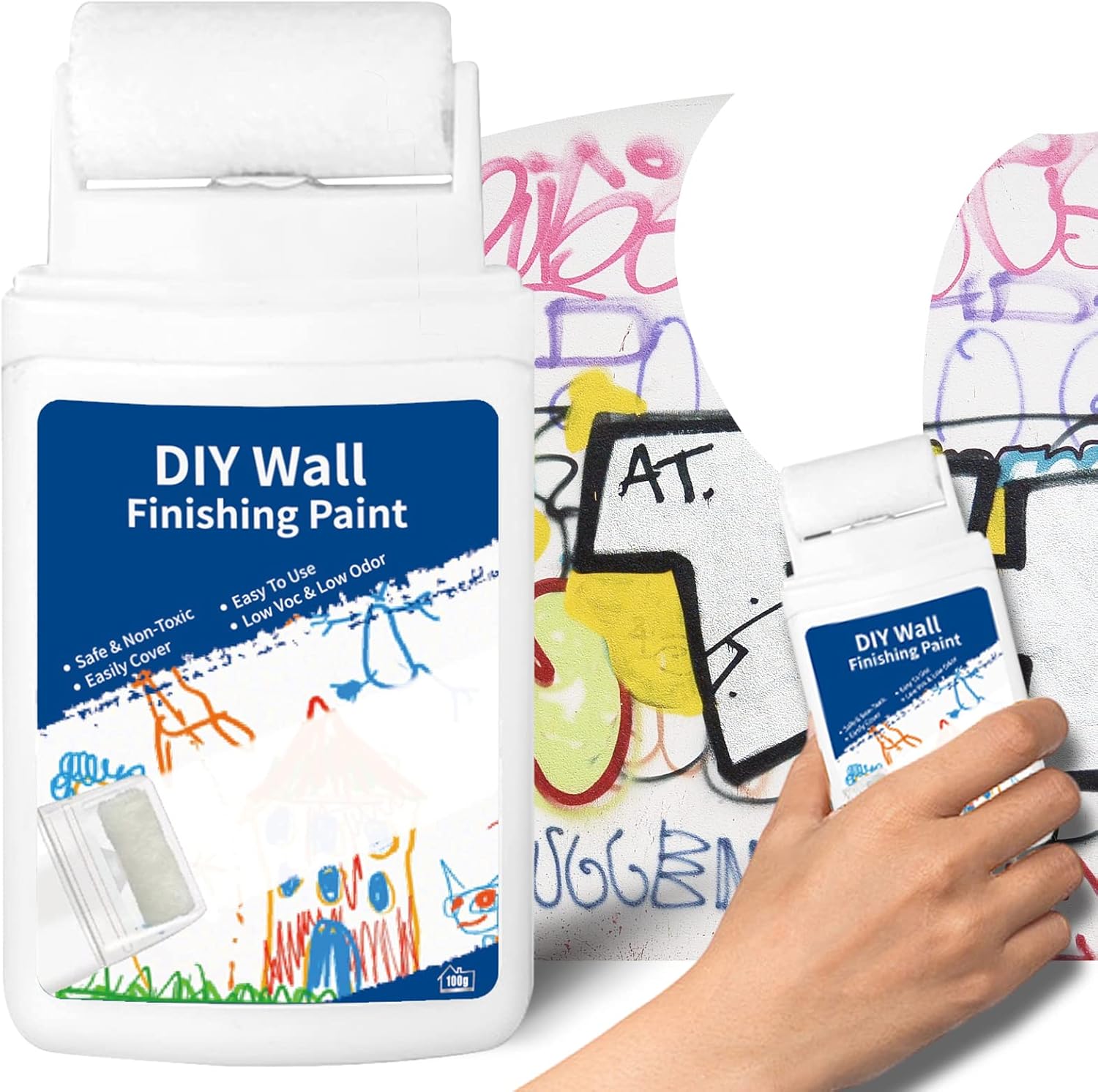 Wall Mending Agent,Roll on Spackle Wall Repair Tool,Portable Drywall ...