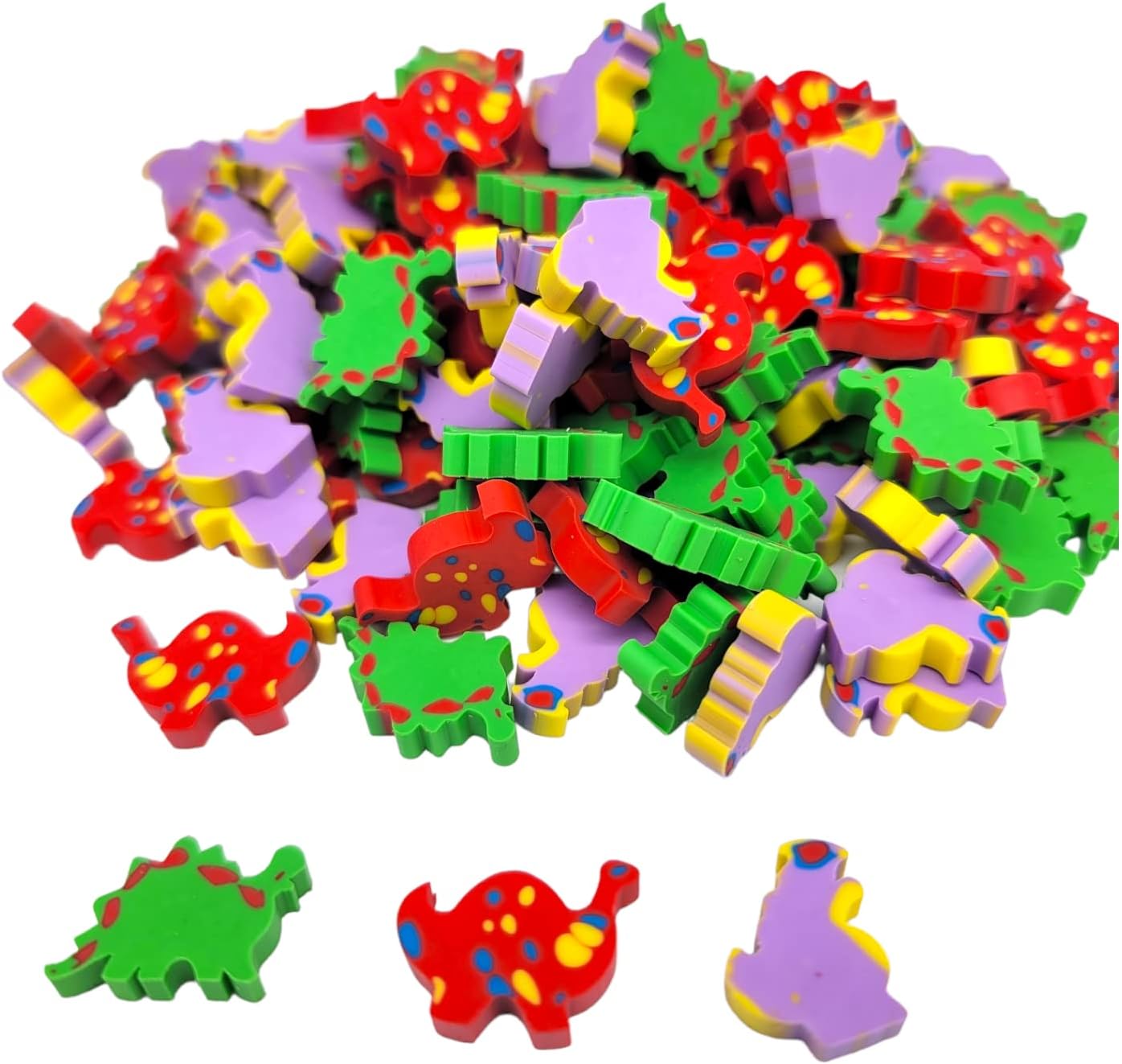 Amazon.com : Cool Dinosaur Shape Rubber Mini Erasers (144 Pack) Dino ...