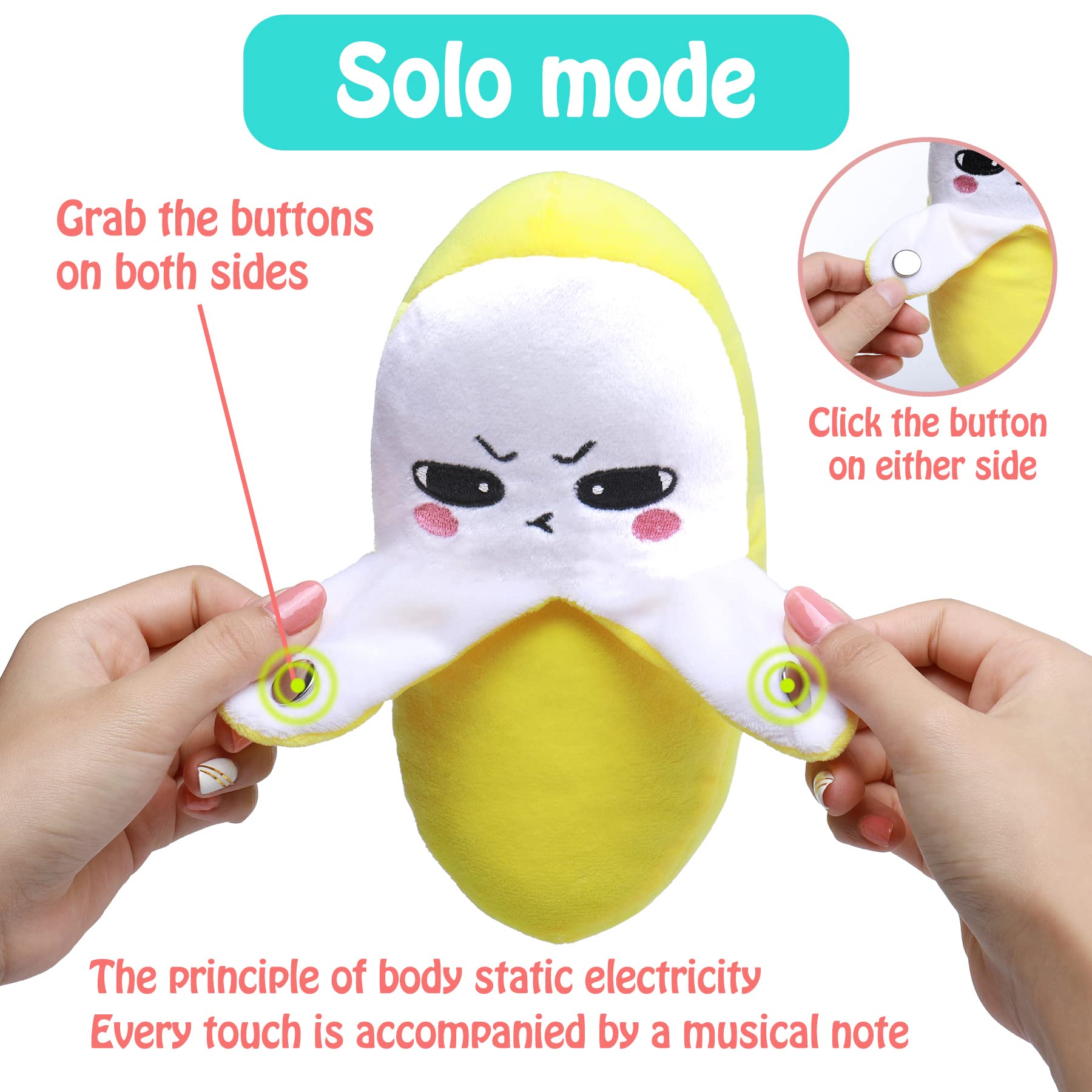 Touch Sensing Plush Toy Interactive Sensor Music Doll With Piano Ears ...