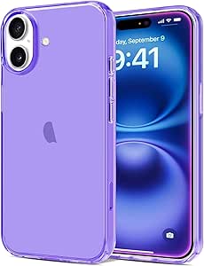 Amazon.com: JJGoo Compatible with iPhone 16 Plus Case Clear, Soft Transparent TPU Cover, Slim ...