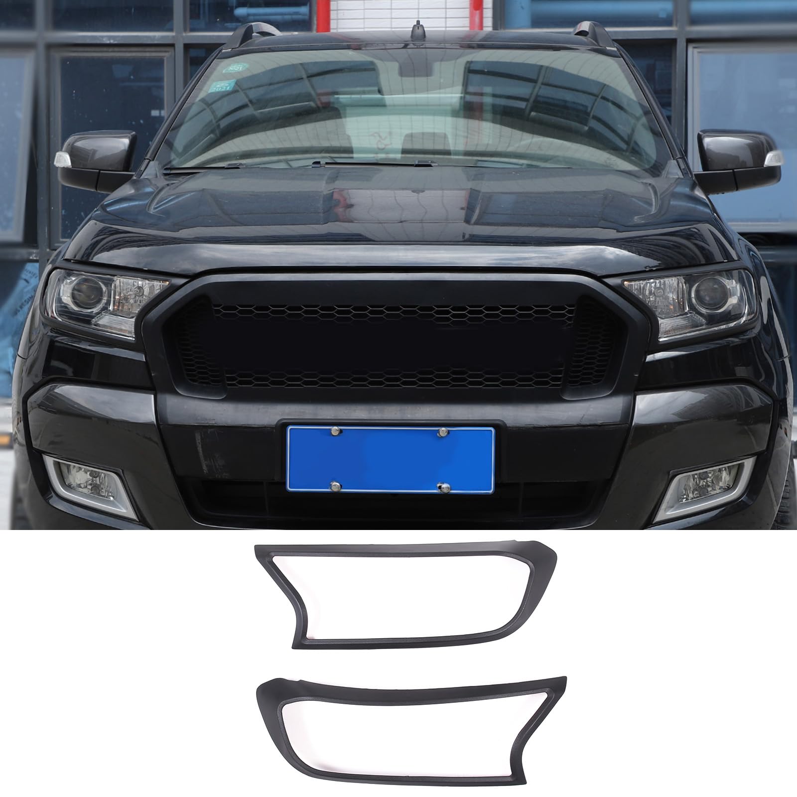 Amazon.com: PIUGILH Headlight Covers Front Light Guard for Ford Ranger ...