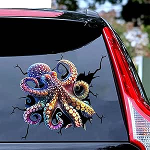 Amazon.com - Octopus Car Decals, Octopus Wall Decal, 3D Realistic ...