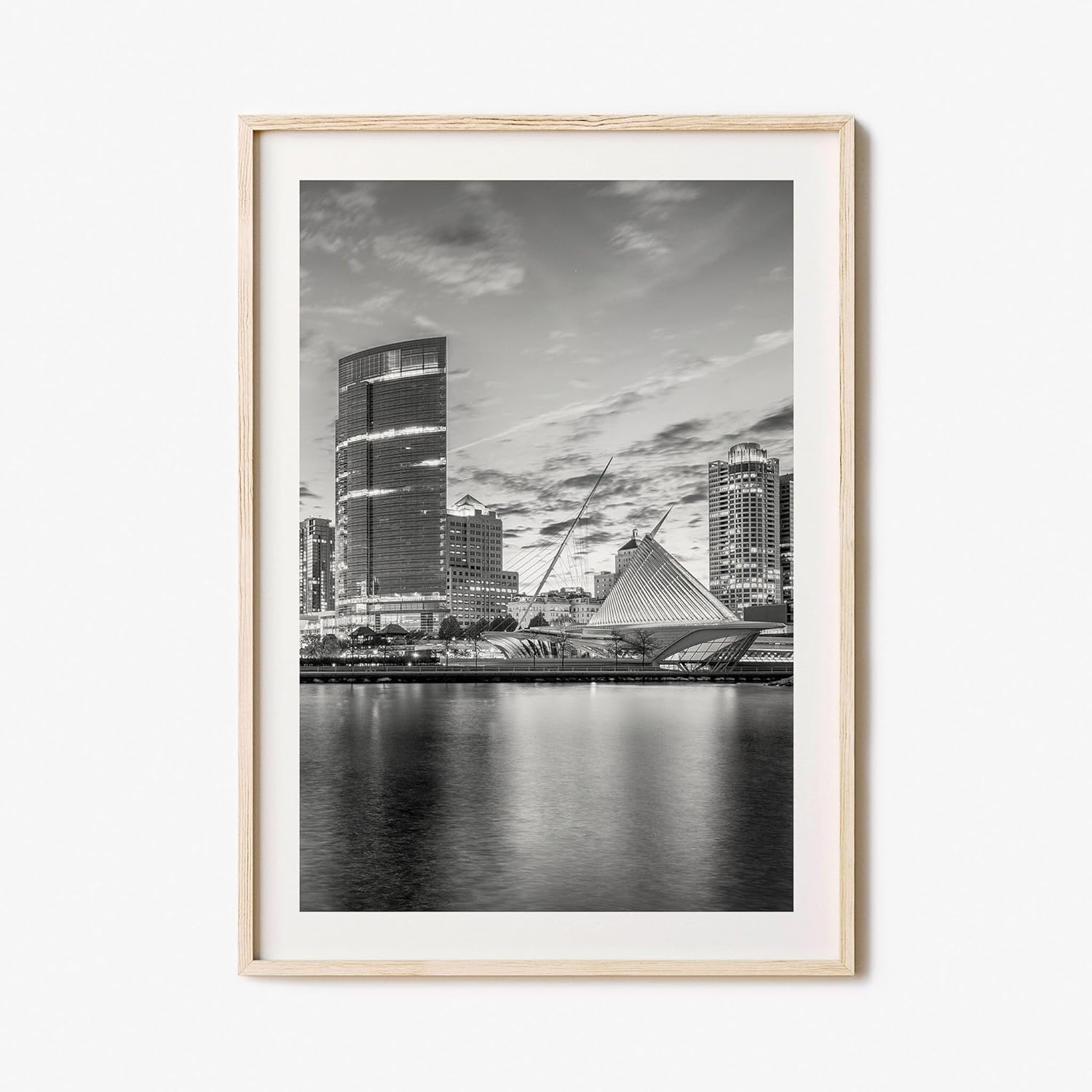 Amazon.com: Milwaukee Photo Poster Print No 1, Milwaukee Black and ...