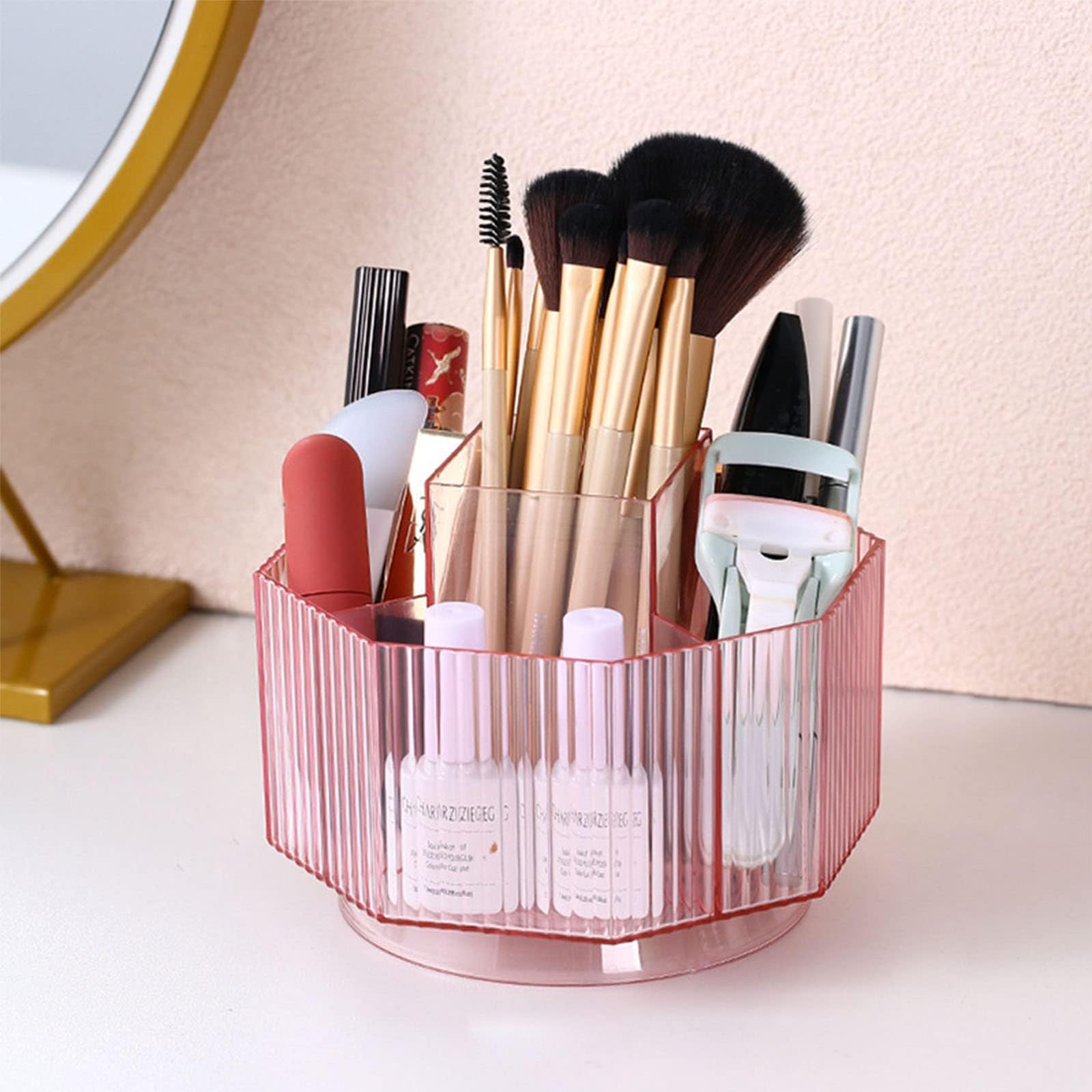 Amazon.com: 360° Rotating Makeup Organizer 3 Tier,Pocket Mirror with ...