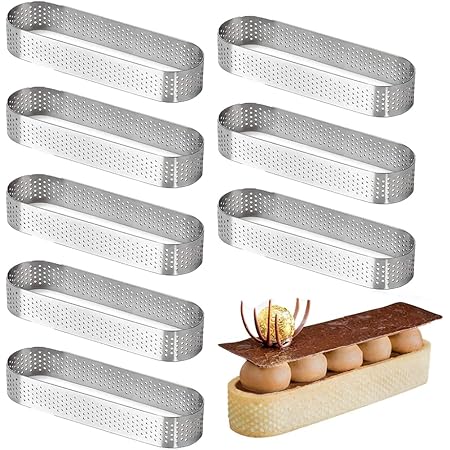 Amazon.com: Moovul 8Pcs Oval Tartlet Molds French Dessert Mousse Fruit ...