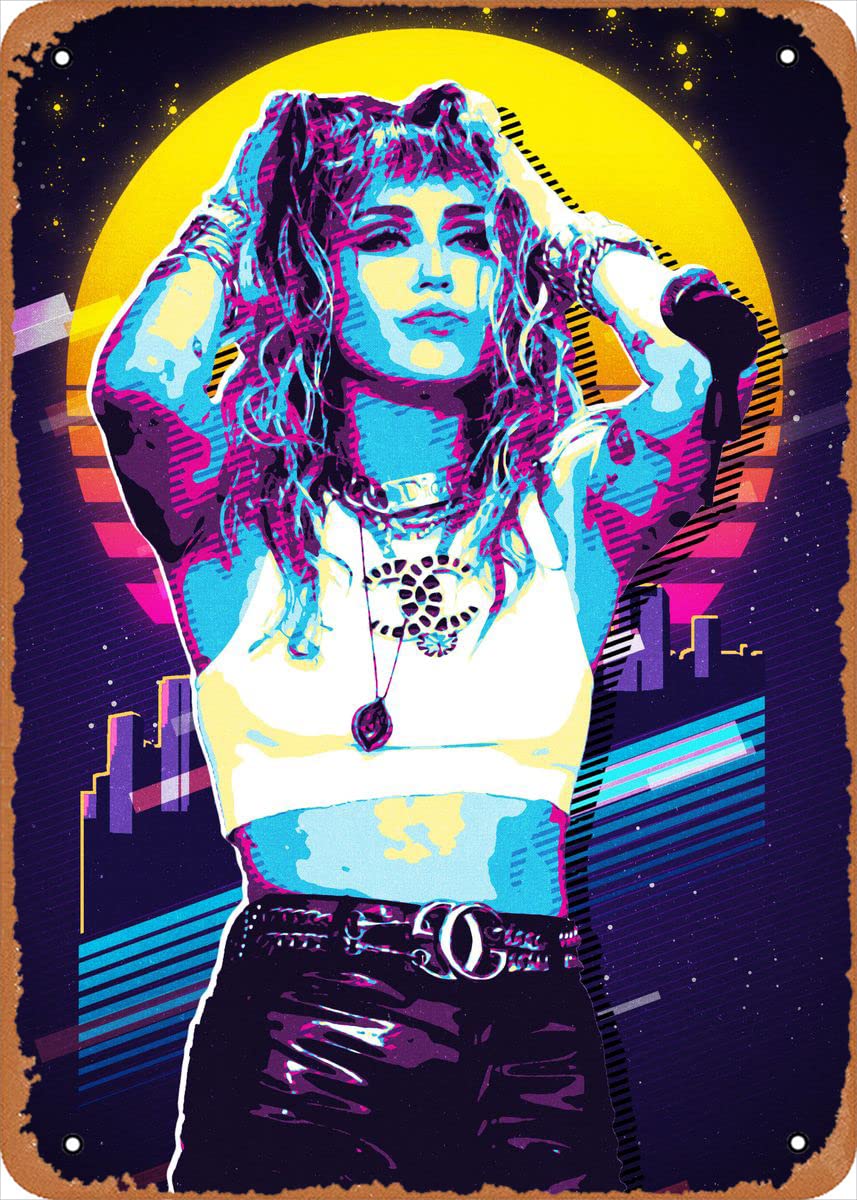 Buy Miley Cyrus Miley Cyrus Metal Tin Sign Vintage Art Wall Decor 12 x ...