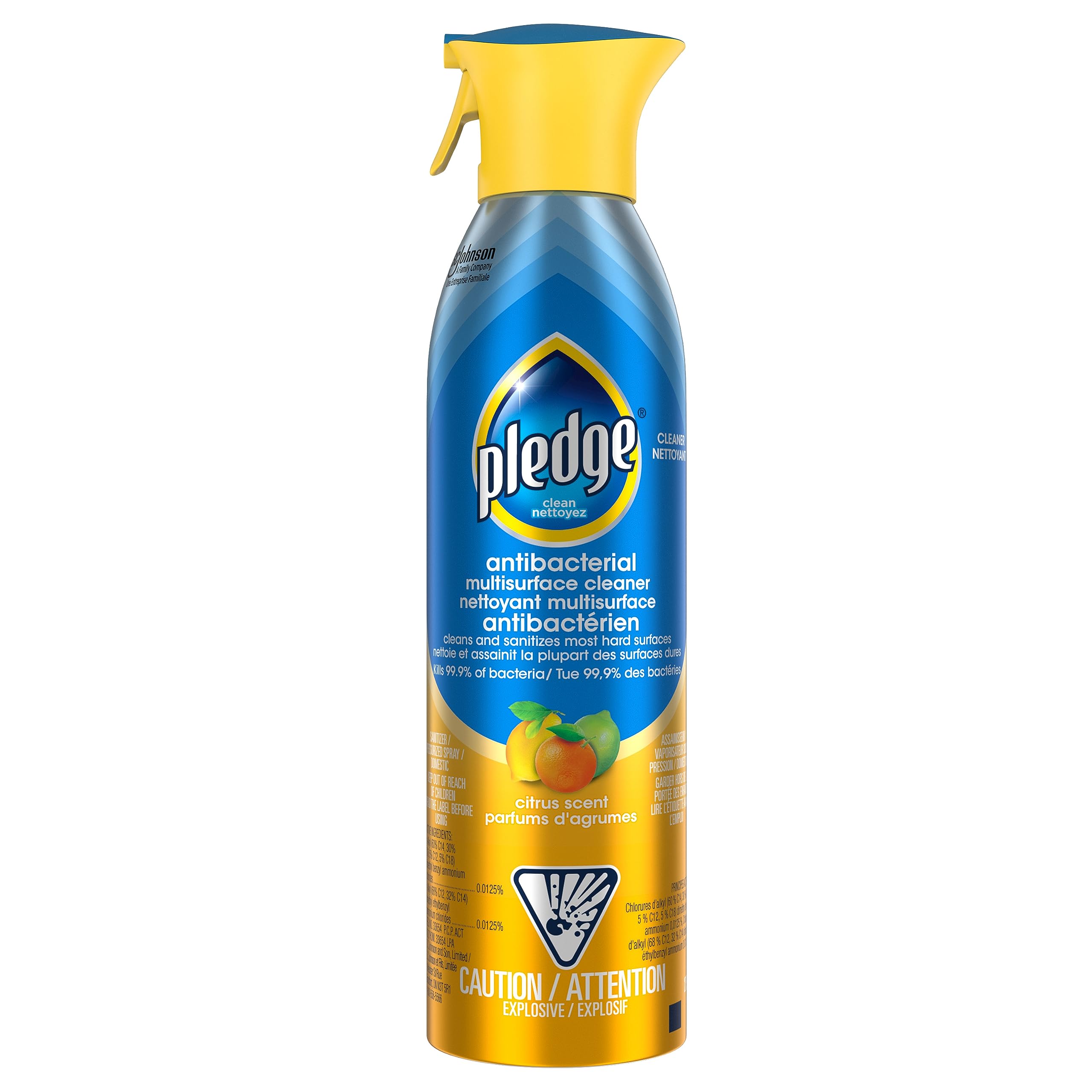 Pledge Multisurface Antibacterial Cleaner Spray, Works on Glass ...