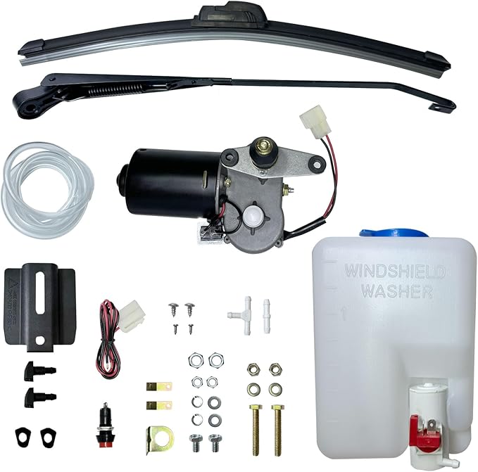 Amazon.com: Electric UTV 12V Windshield Wiper Motor Kit with Electric ...