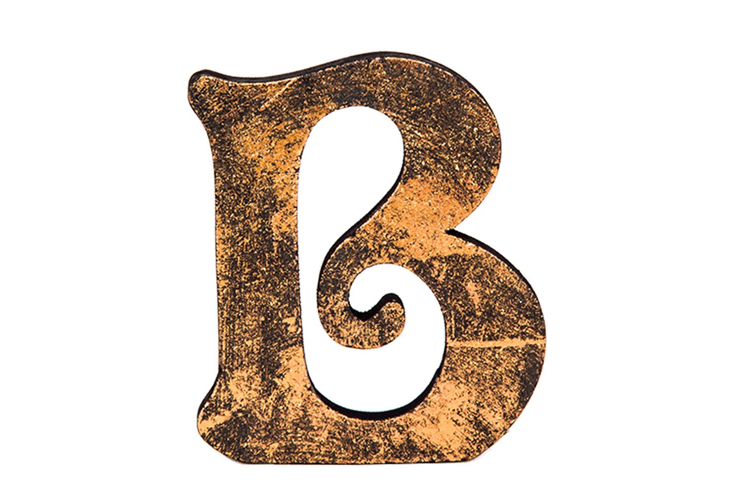 Buy (Copper,B) Metallic Look Large 4inch 11cm Wooden Letters Free ...