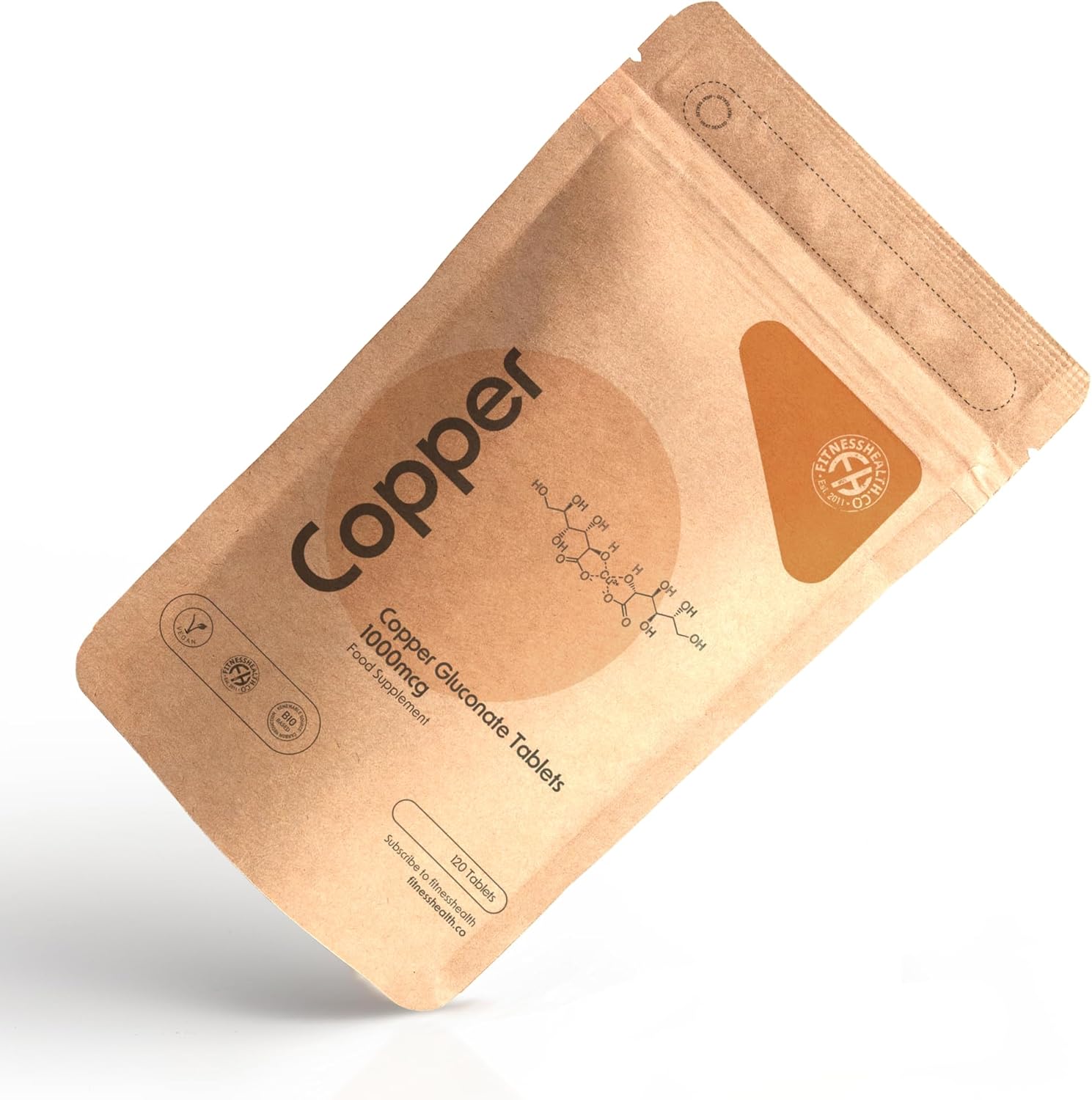 Fitness Health Copper 1MG 120 Tablets - Nutritional Supplement - Vegans ...