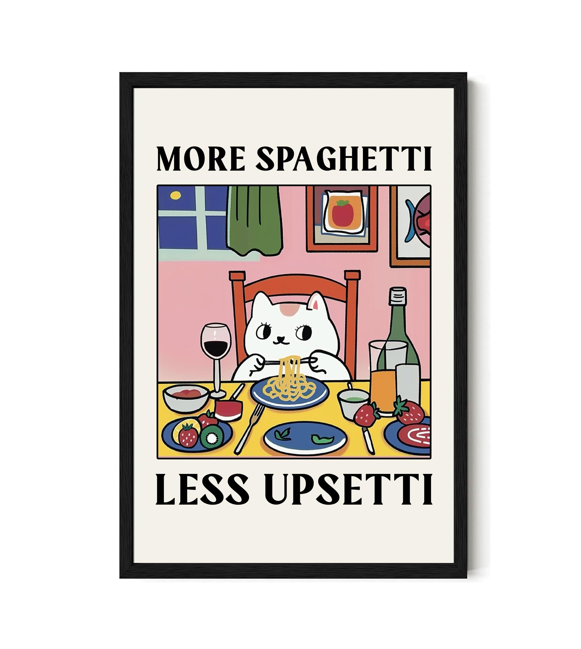 Amazon.com: More Spaghetti Less Upsetti Poster - Great For Decor Living ...
