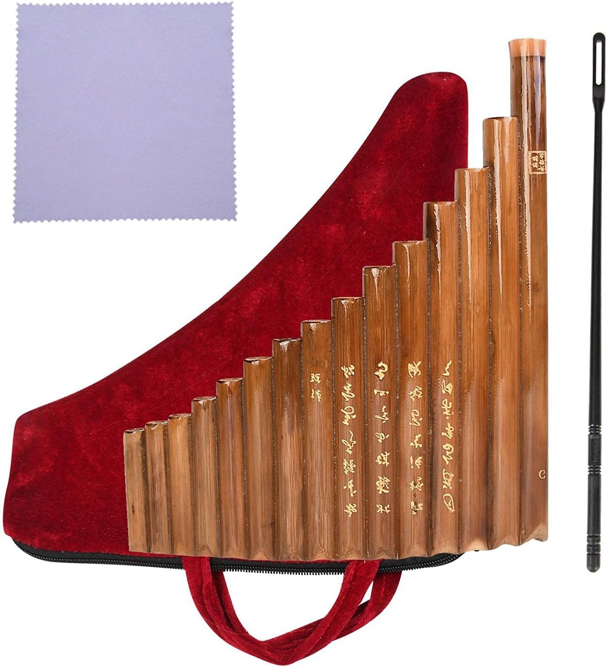 Peruvian Pan Flute 15 Tube G Multifunction Panflute Adjustable Panflute ...