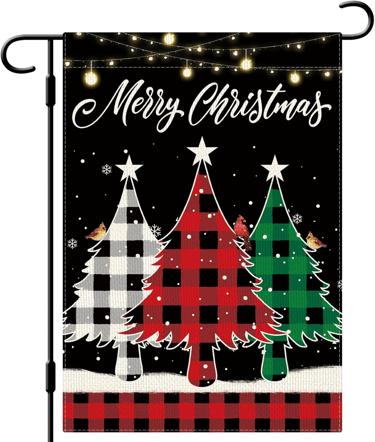 Amazon.com : DLZDN Merry Christmas Tree Garden Flag 12×18 Inch Double ...