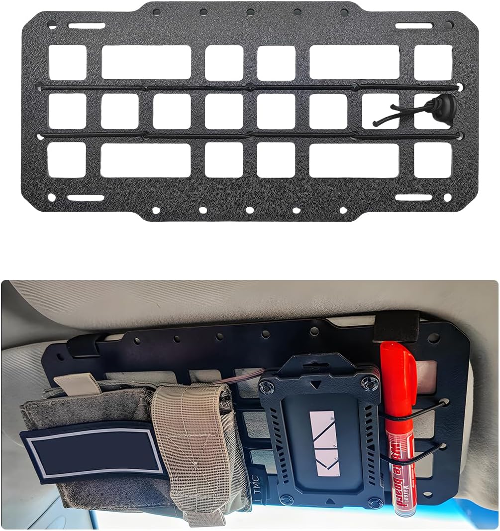Amazon.com: Yourkar Car Rigid MOLLE Panel, Sun Visor Panel Holster ...