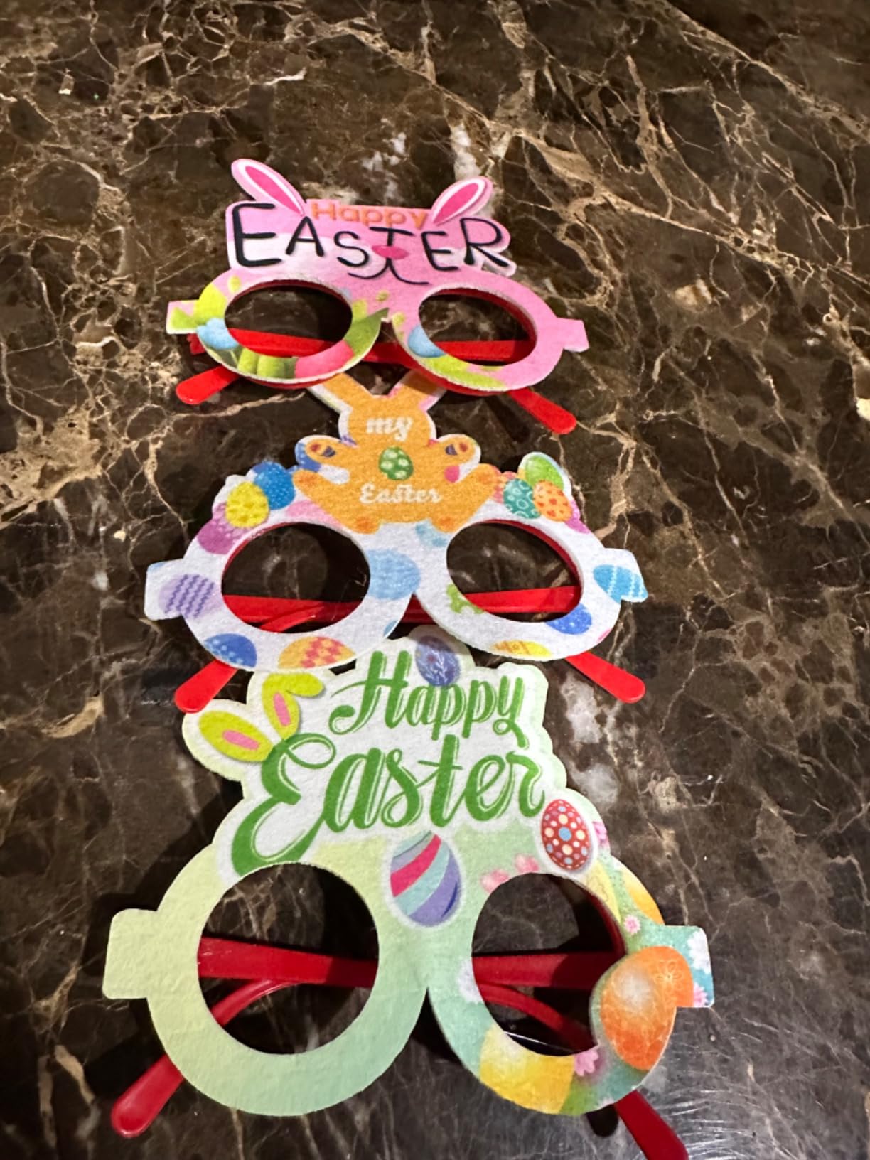 Amazon.com: CORALMEE Easter Party Glasses Frame-12PCS Easter Eggs Bunny ...