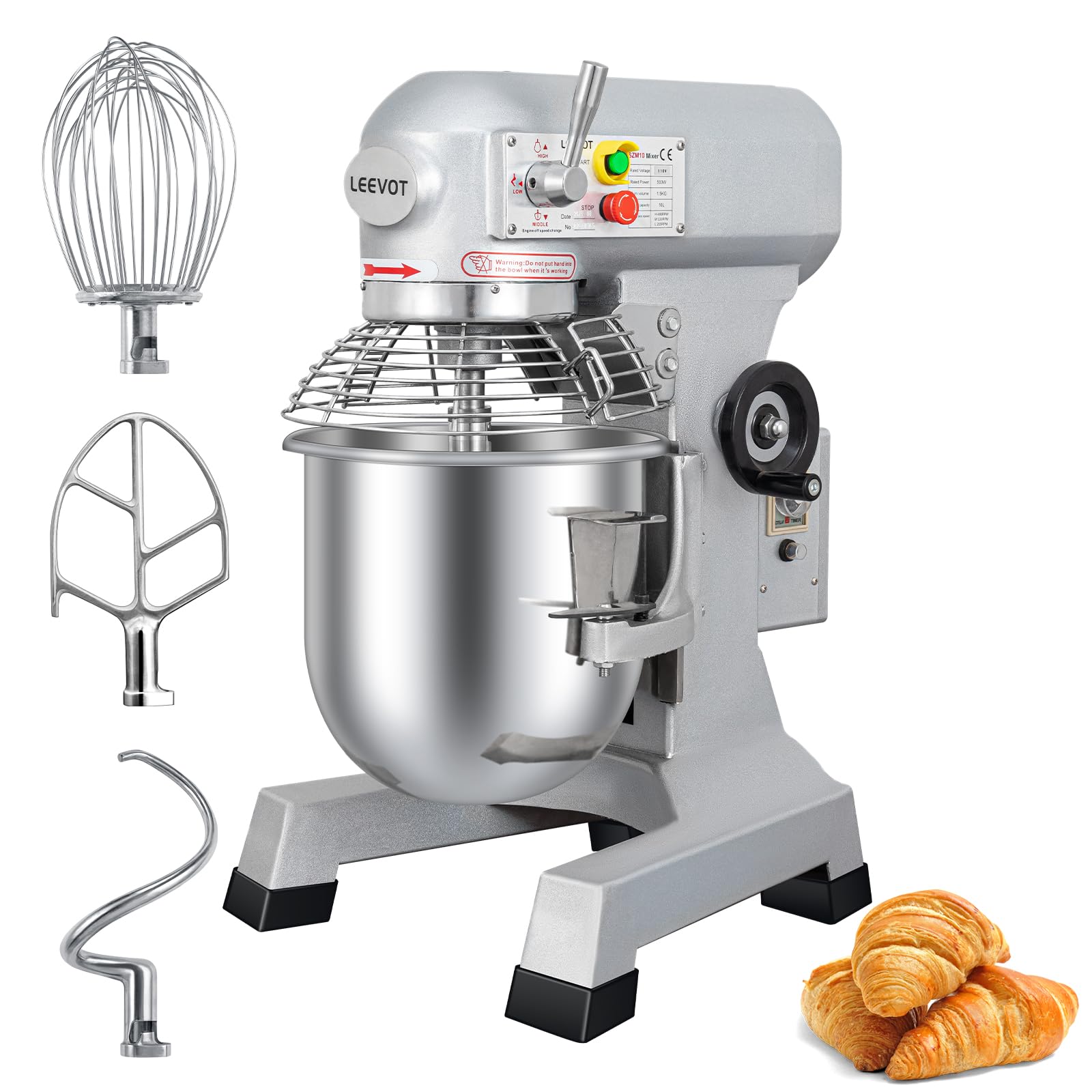 Amazon.com: EKway 10Qt Commercial Food Mixer with Timing Function,500W ...