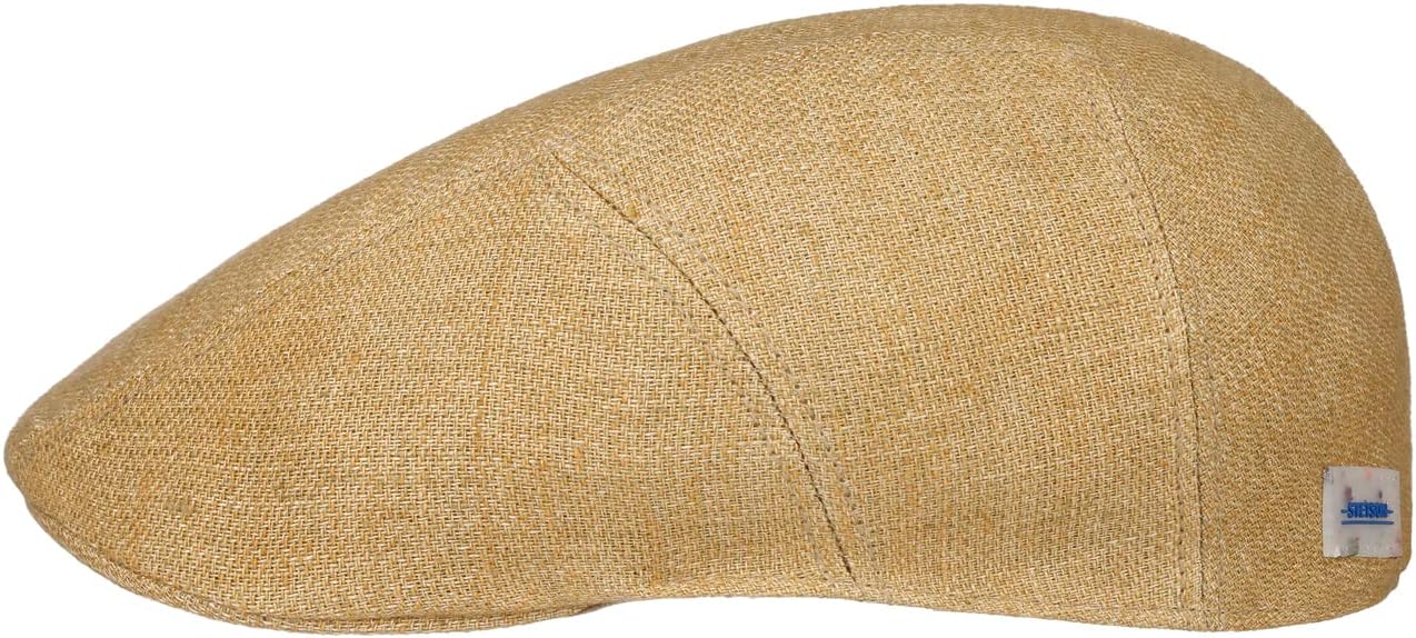 Stetson Uni Sustainable Linen Flat Cap Men Mustard 6 3/4-6 7/8 at ...