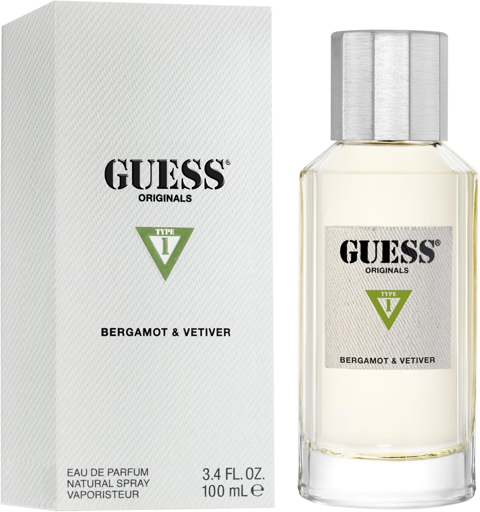 Amazon.com : Guess Originals Type 3 Tobacco and Amberwood for Men - 3.4 ...