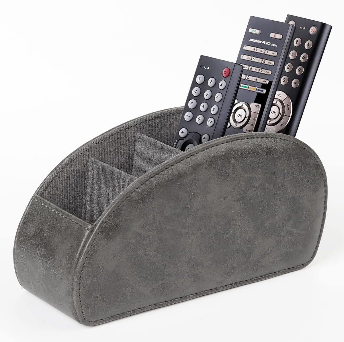 WAYIFON Remote Control Holder with 5 Pockets, Large Holder for TV, DVD ...