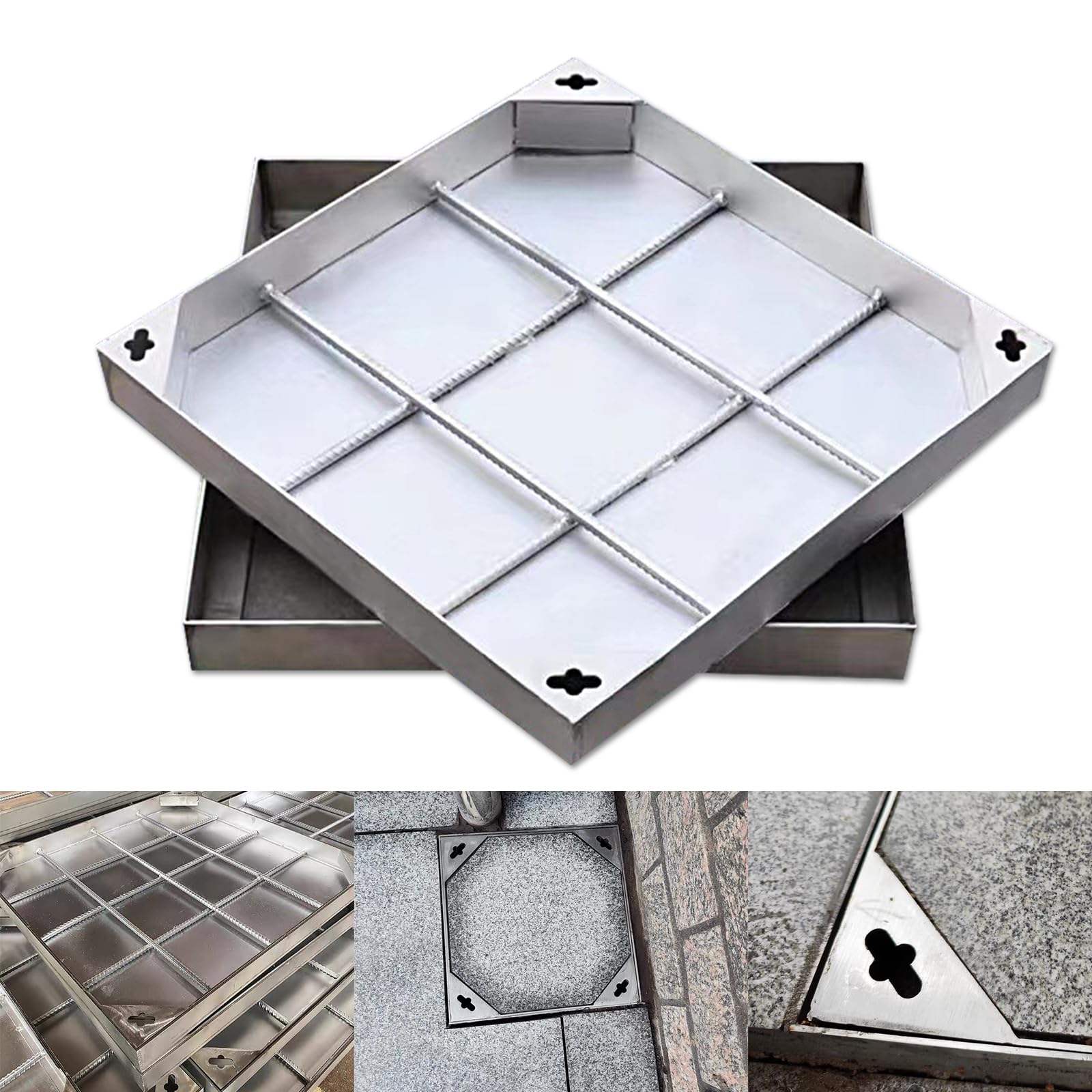 Amazon.com: Class Stainless Steel Manhole Cover & Frame, Heavy Duty ...