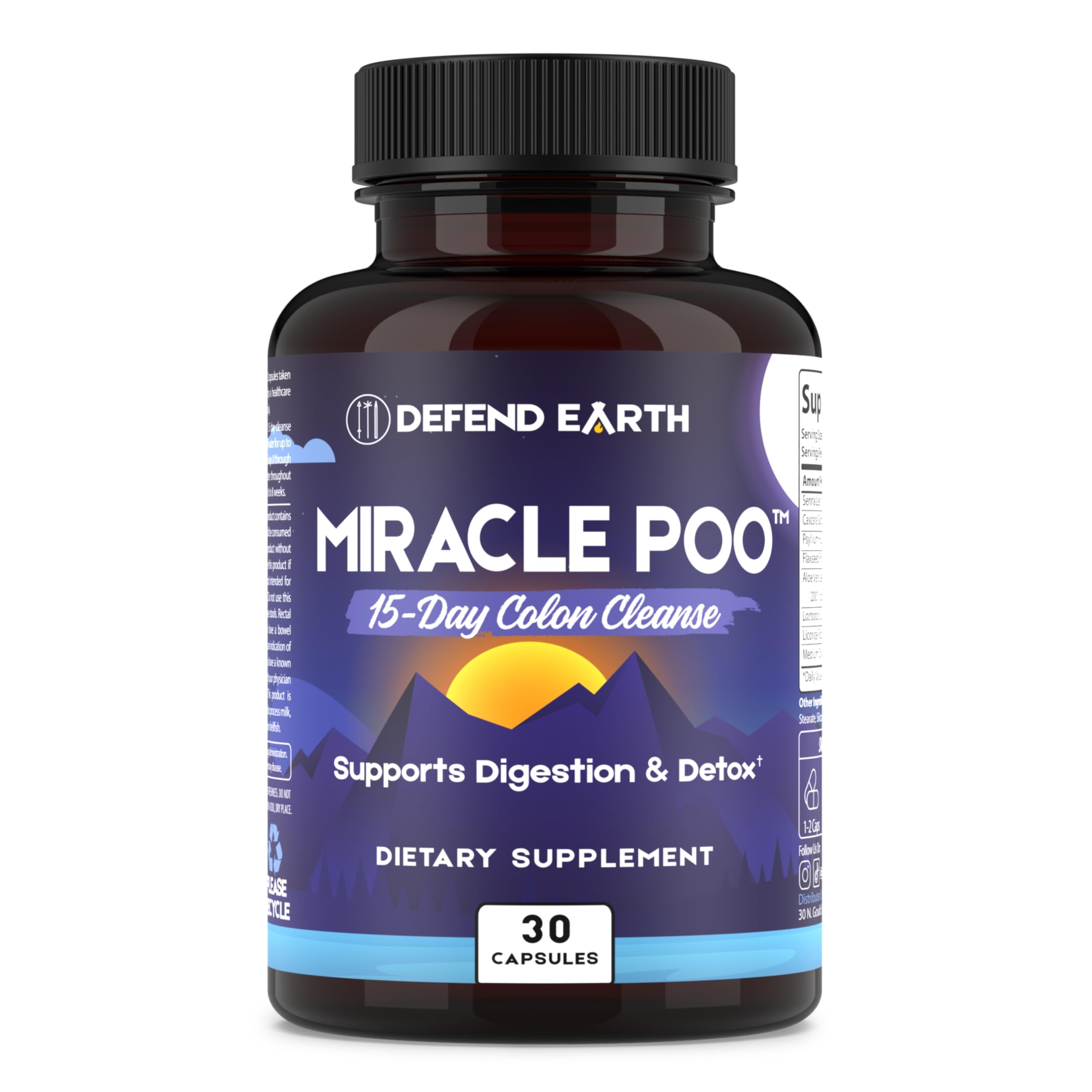 Amazon.com: DEFEND EARTH 15 Day Gut Cleanse, Miracle Poo Colon Cleanse ...