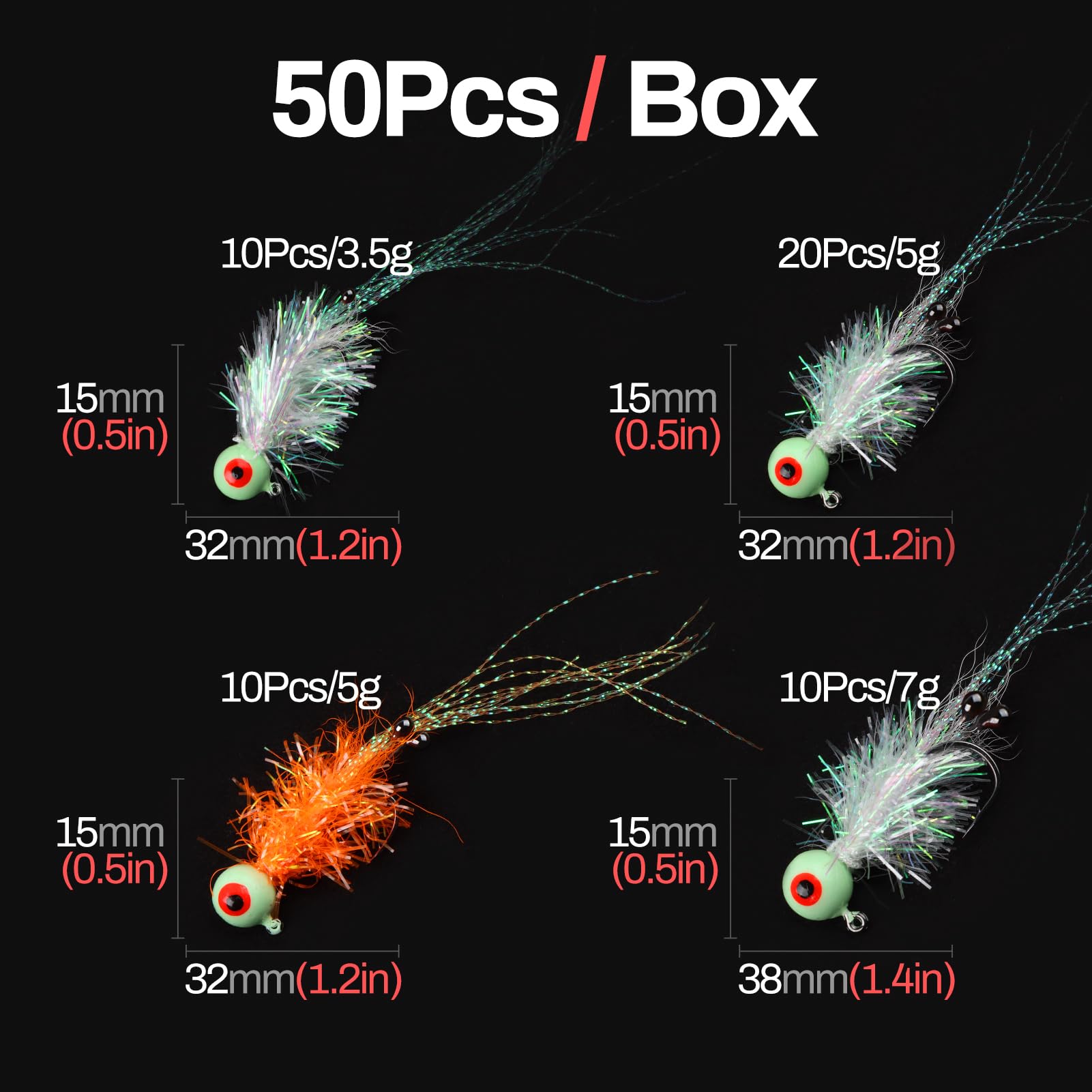 Homemade Crappie Jigs Mystery Box Crappie Fishing Jigs 50-Piece Kit ...