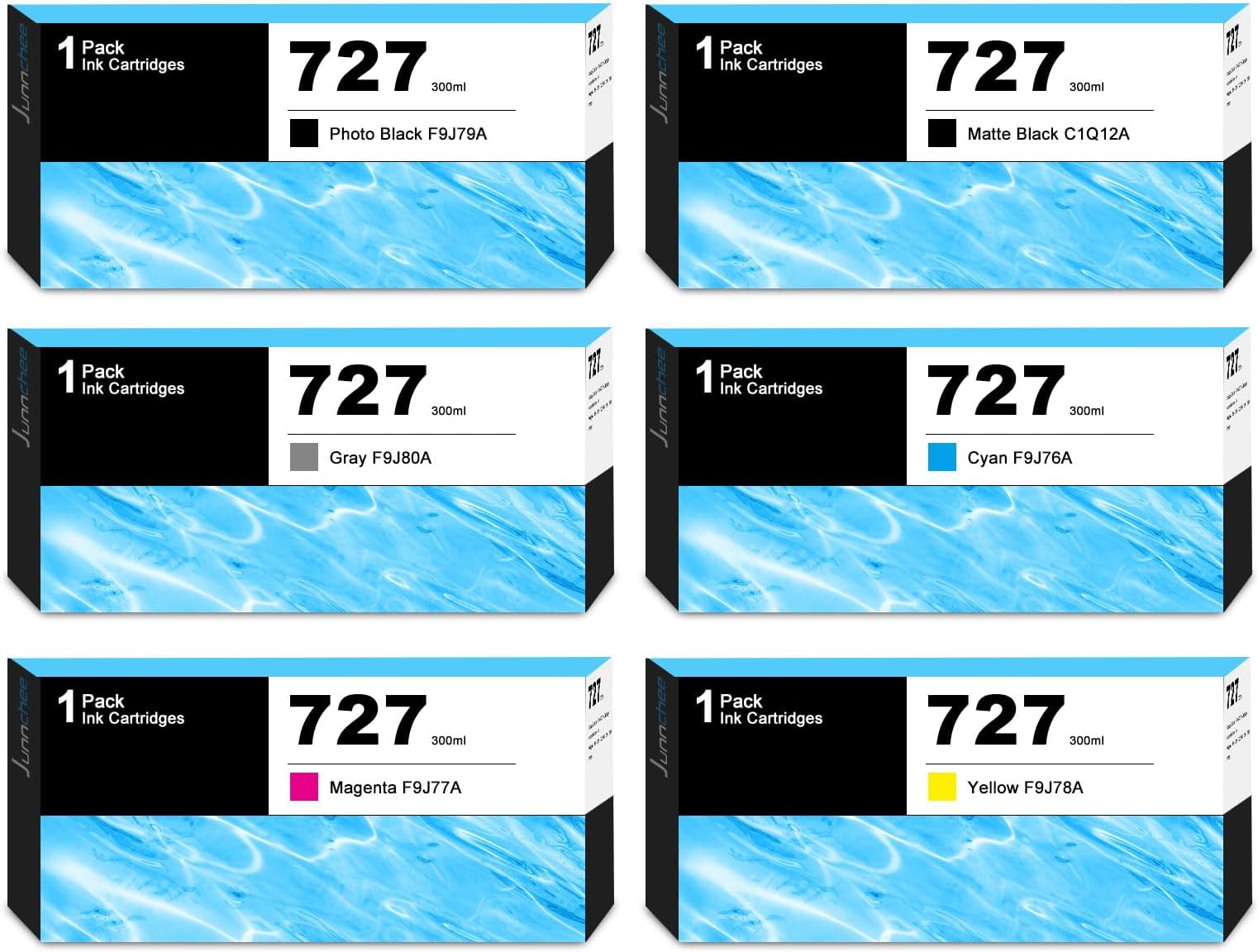 Amazon.com: 727 Ink Cartridges (6-Pack, Photo Black/Matte Black/Cyan ...