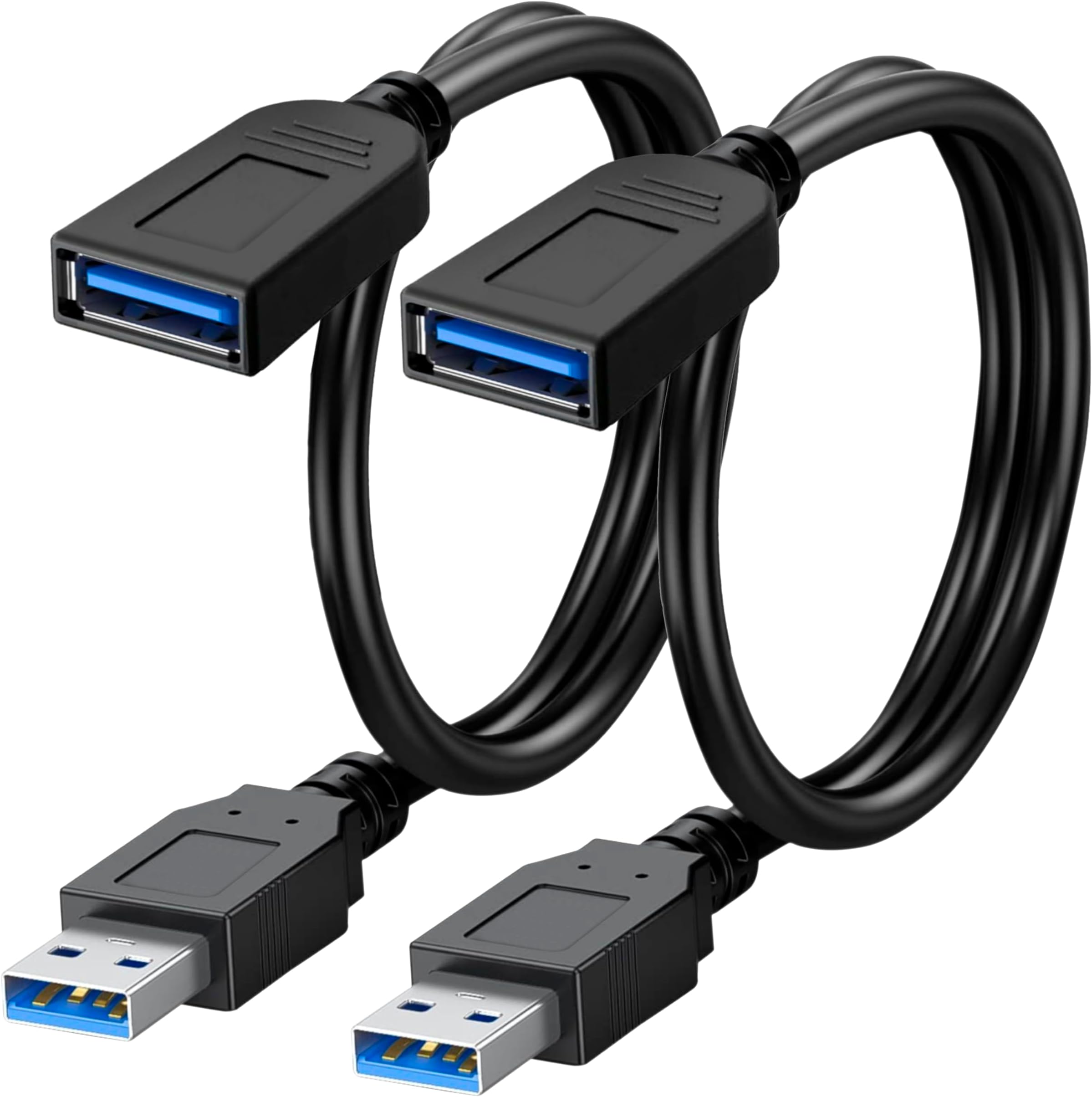 amazon basics Usb 2.0 Extension Cable 2-Pack - A-Male To A-Female For ...