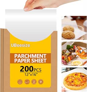 Amazon.com: 200PCS Thickened Parchment Paper Sheets,12×16 In Heavy Duty ...